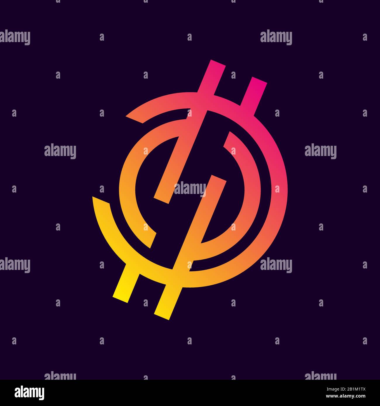 Vector icon, hi-tech circle company logo design, business symbol ...