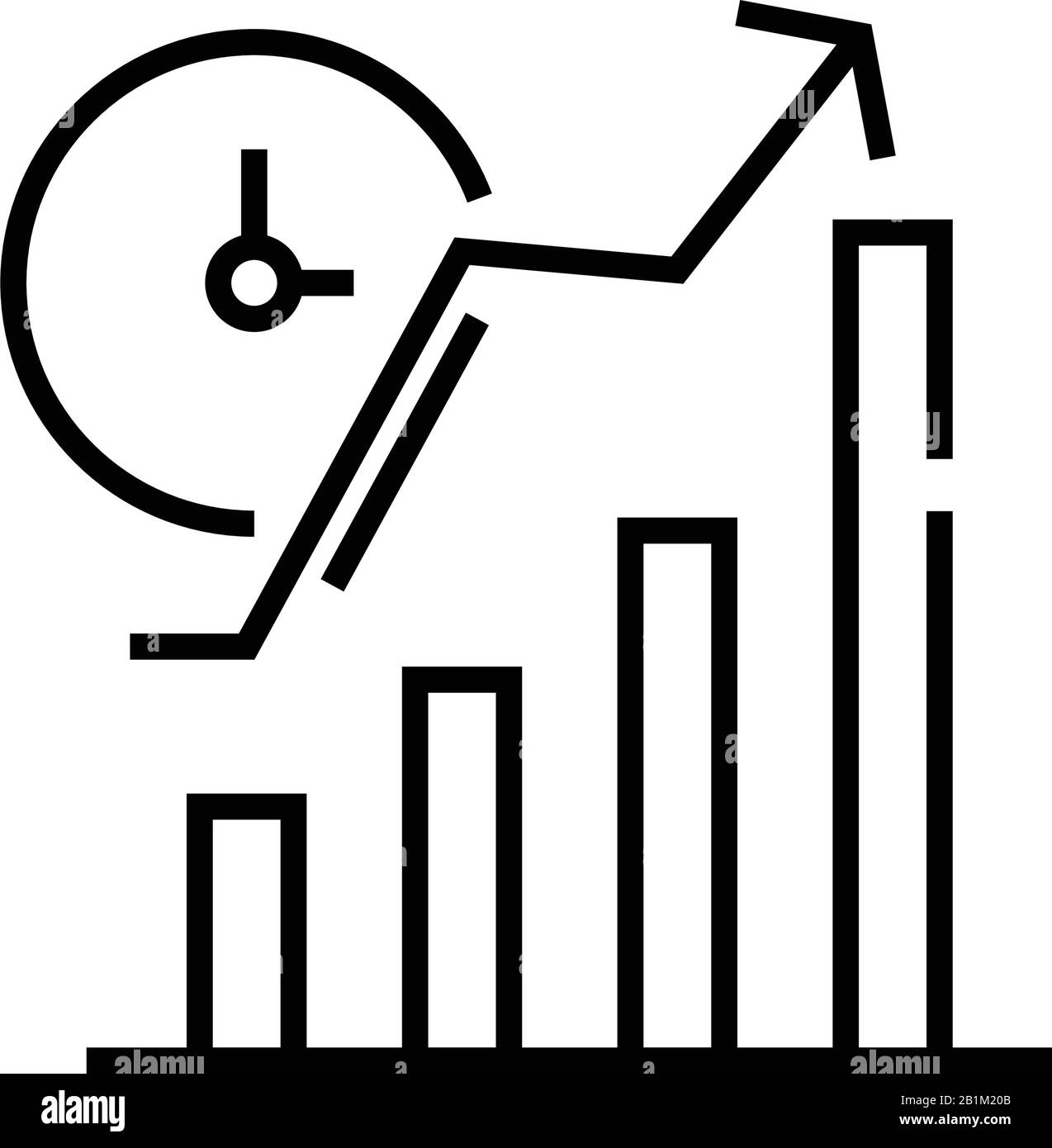 Graphic Data Line Icon Concept Sign Outline Vector Illustration Linear Symbol Stock Vector