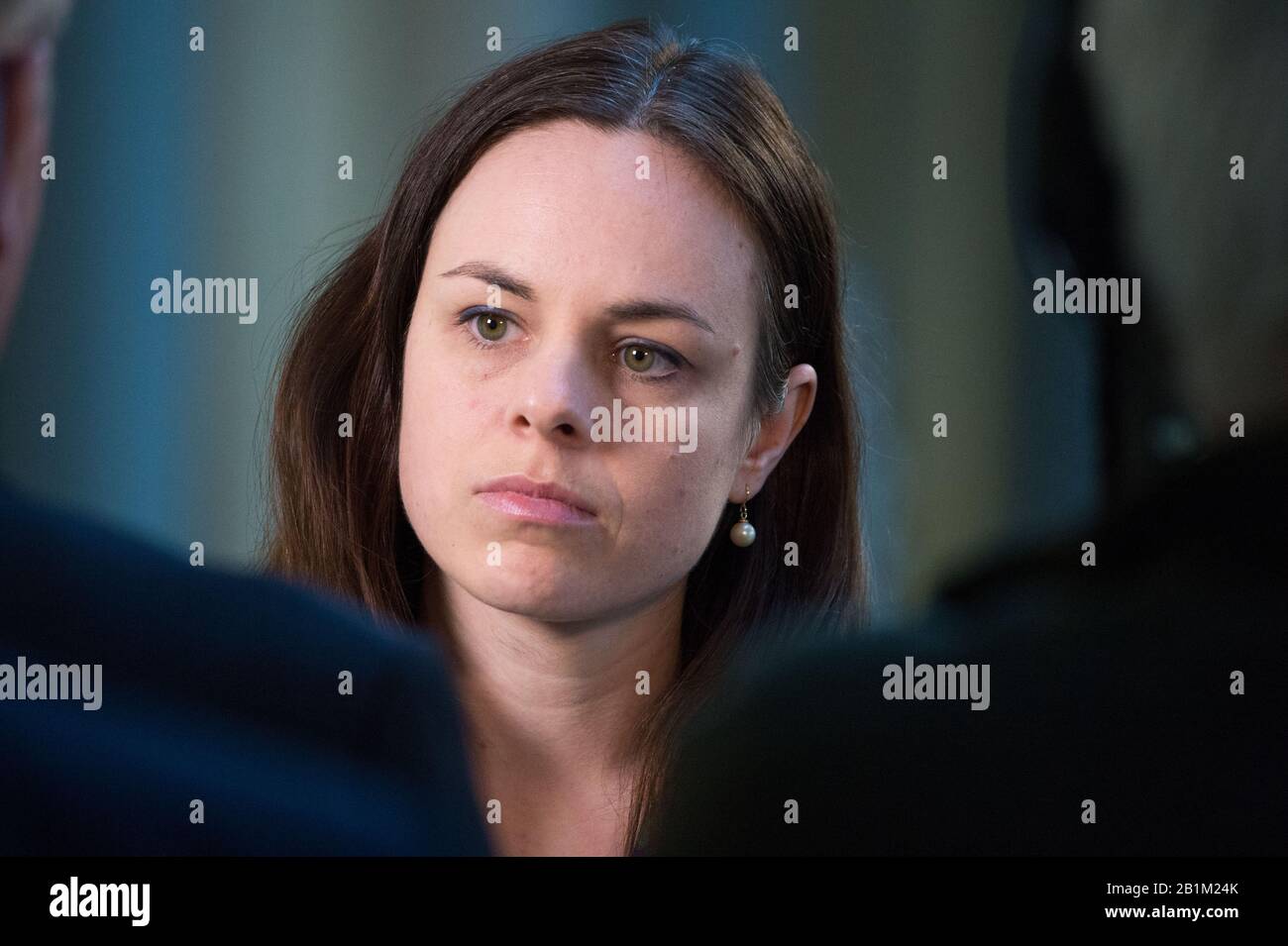 Finance minister kate forbes live tv interview holyrood hi-res stock ...