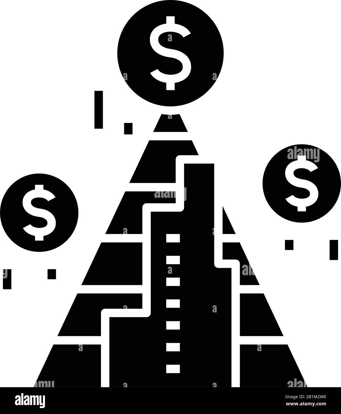 Business pyramid black icon, concept illustration, vector flat symbol, glyph sign Stock Vector ...