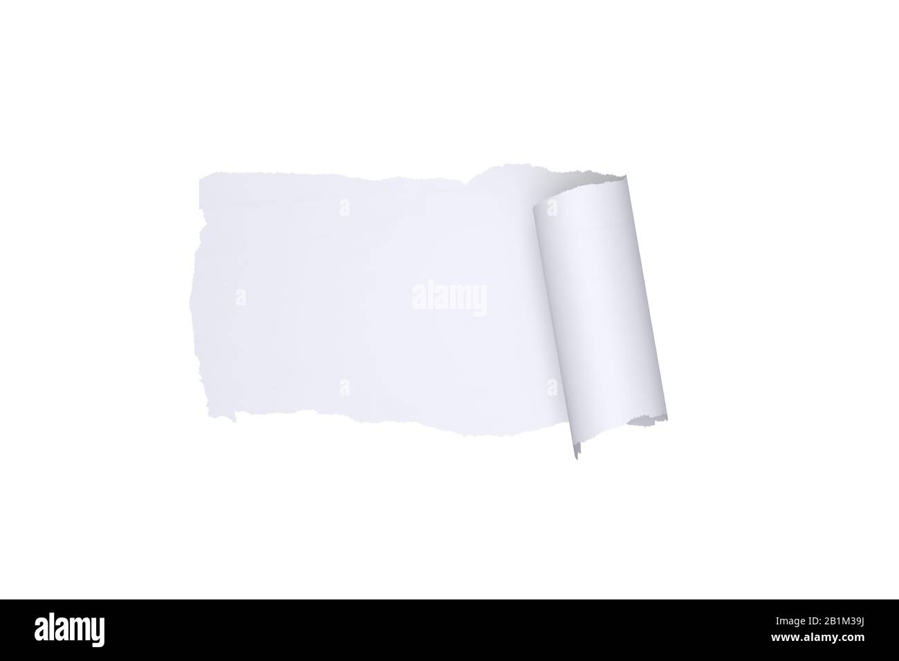 3d rendering of torn paper, isolated on white background Stock Photo ...