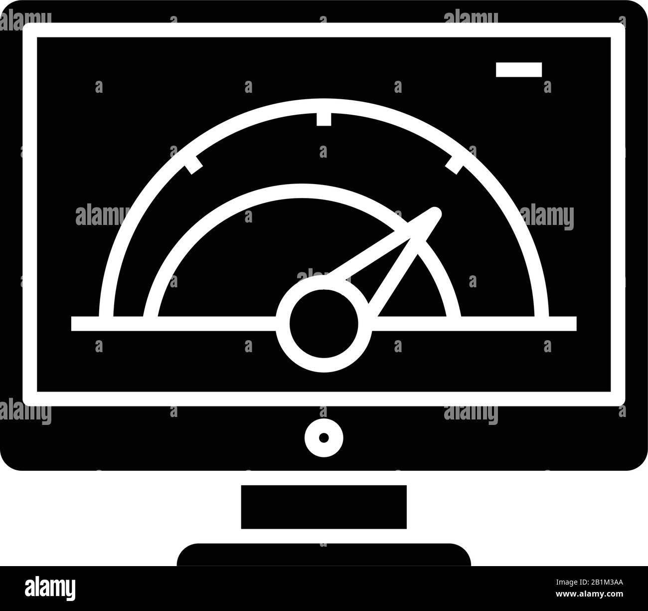 Calculating system black icon, concept illustration, vector flat symbol ...