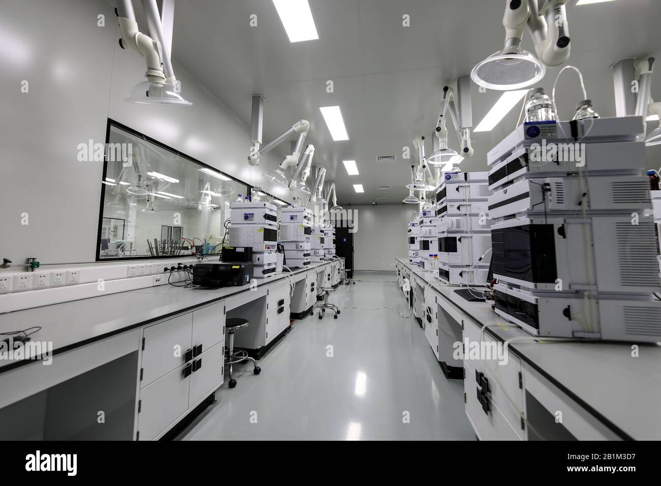 BEIJING, CHINA - JUNE 03, 2019: Modern drug manufacturing laboratory ...