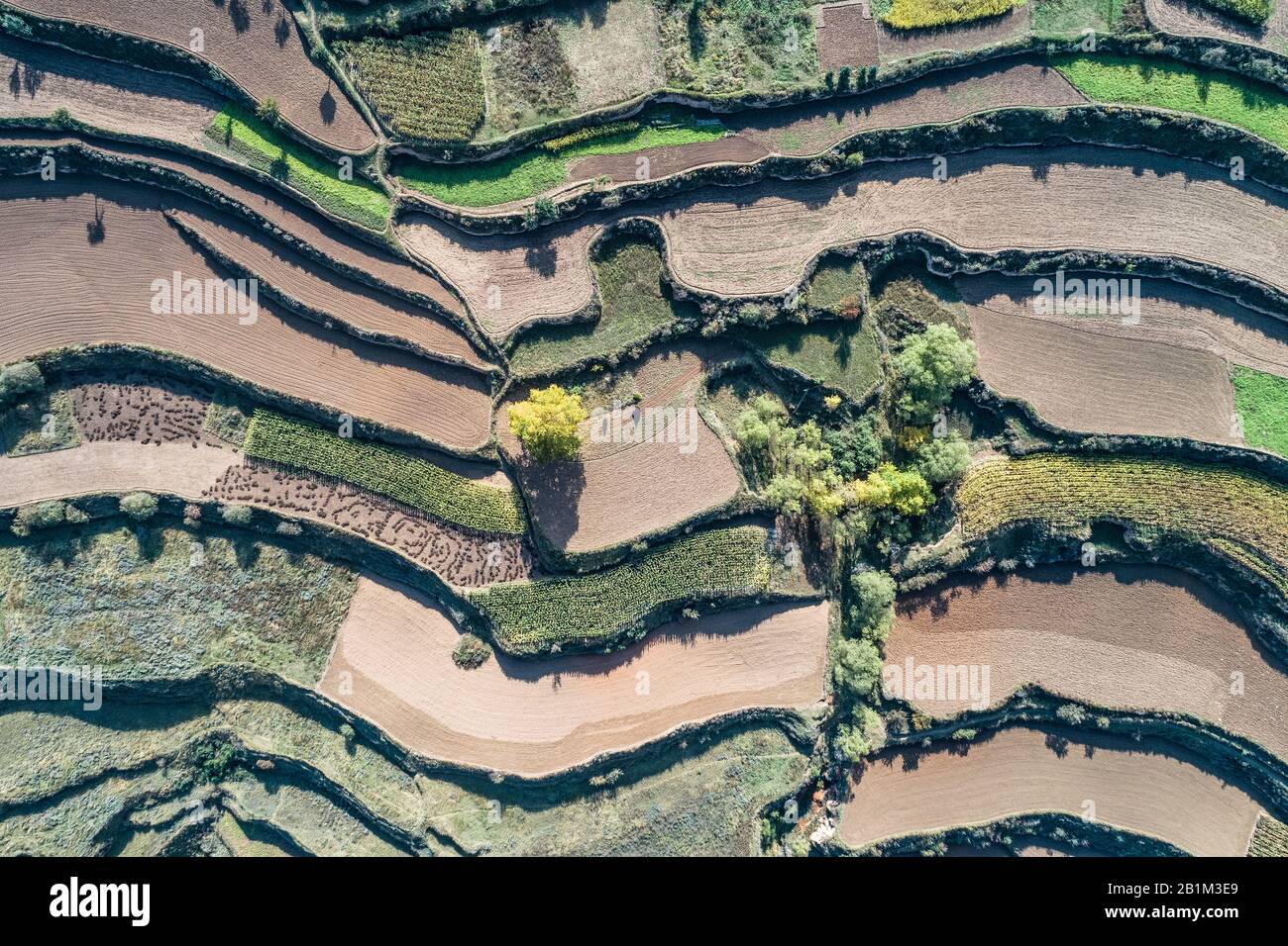 China farming aerial hi-res stock photography and images - Alamy
