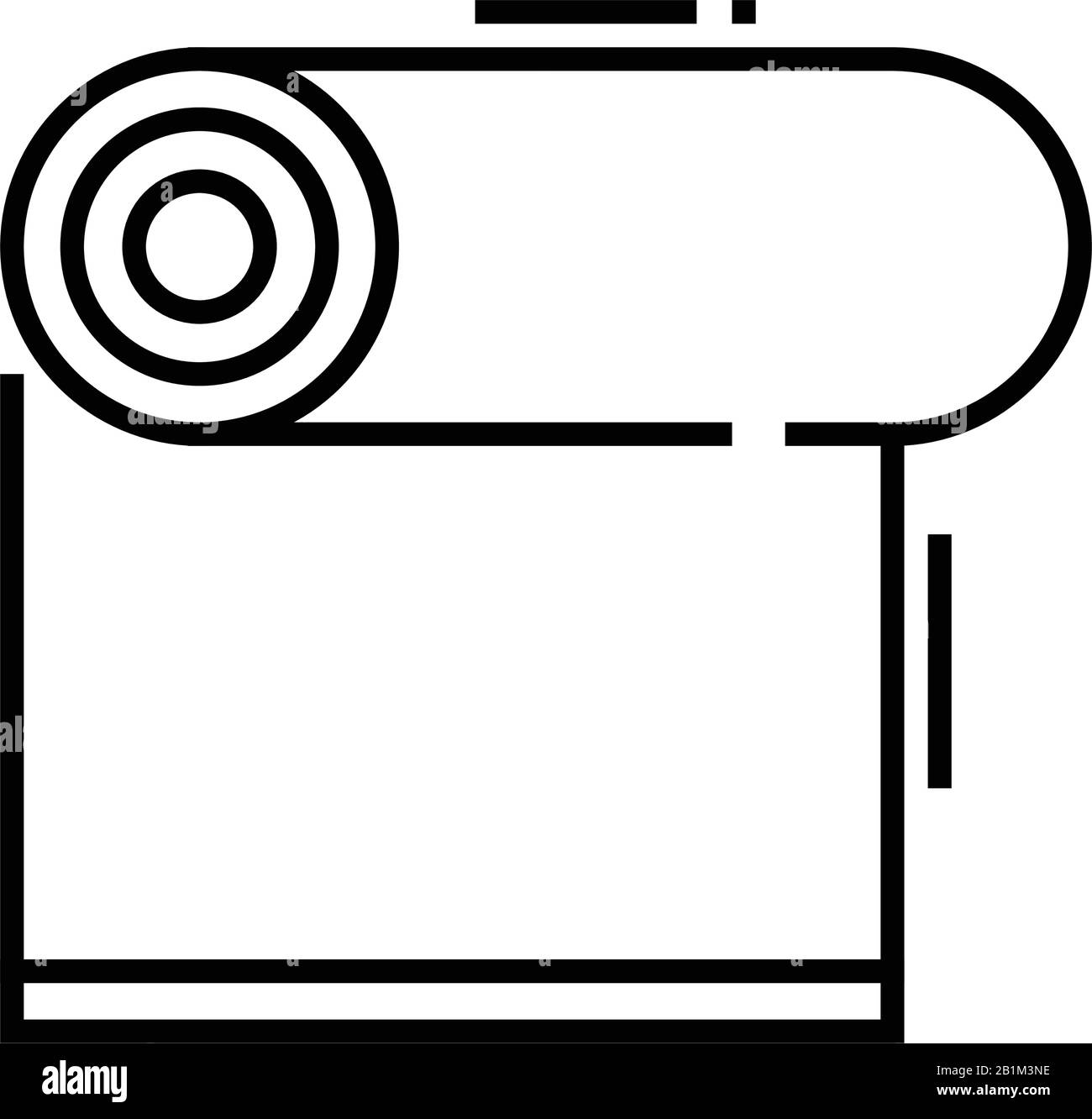 Gym mat line icon, concept sign, outline vector illustration, linear ...