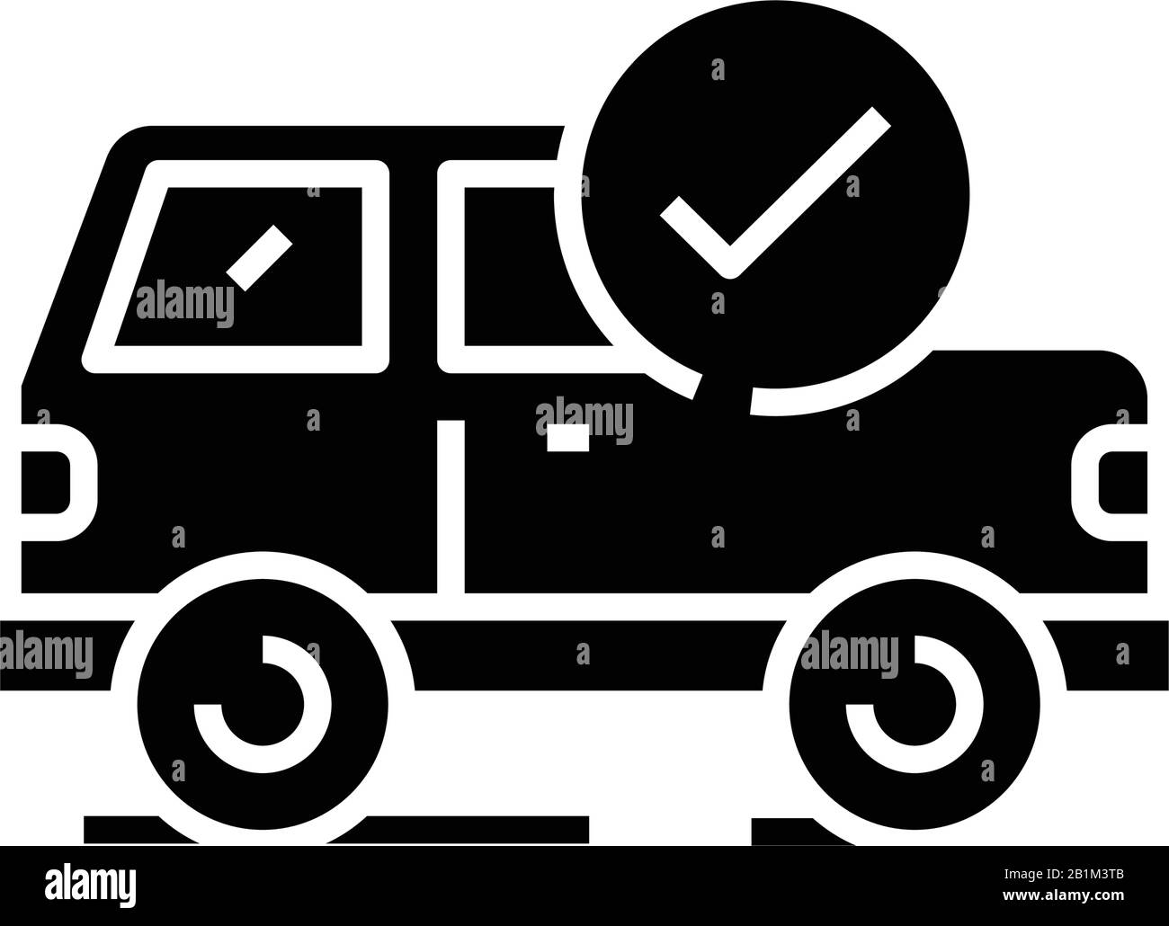 Car preparation black icon, concept illustration, vector flat symbol ...