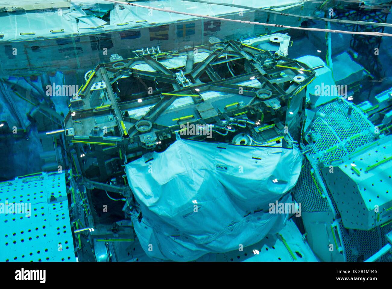 A full-size mock-up of the International Space Station (ISS) underwater ...