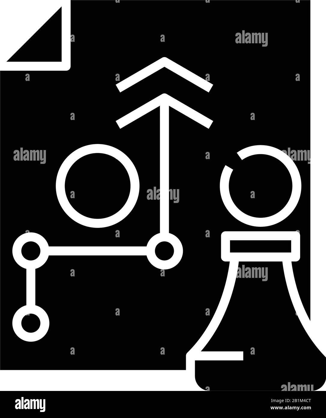 Chess decision black icon, concept illustration, vector flat symbol ...