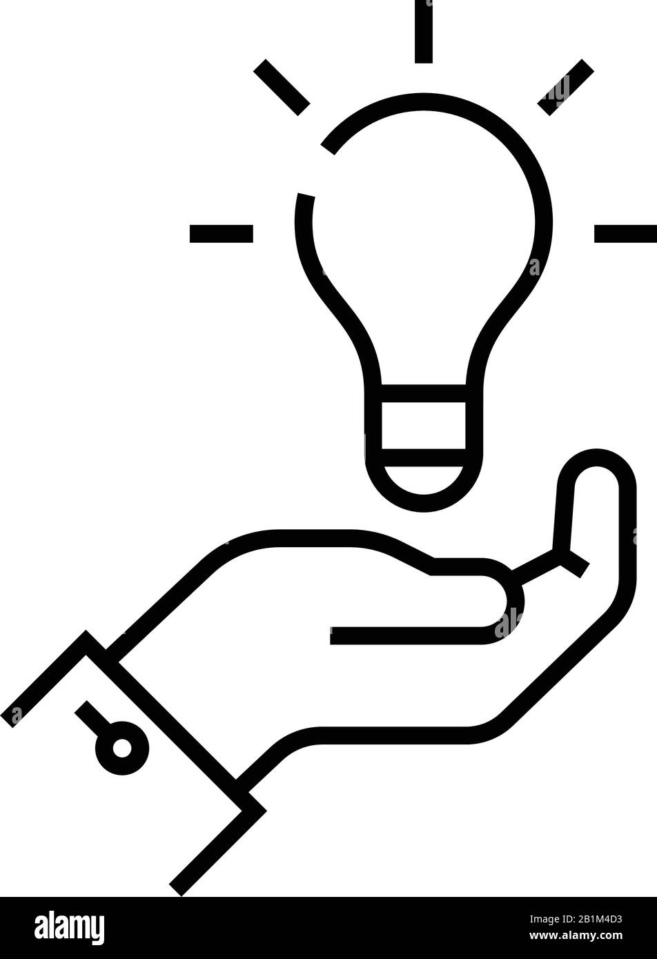 Idea shaping line icon, concept sign, outline vector illustration ...
