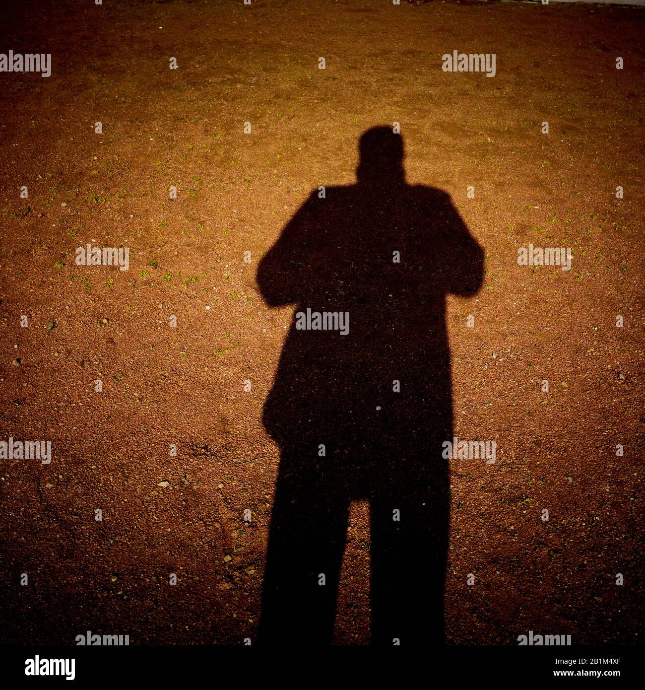 Human shadow, digitally filtered photography, Lyon, France Stock Photo ...