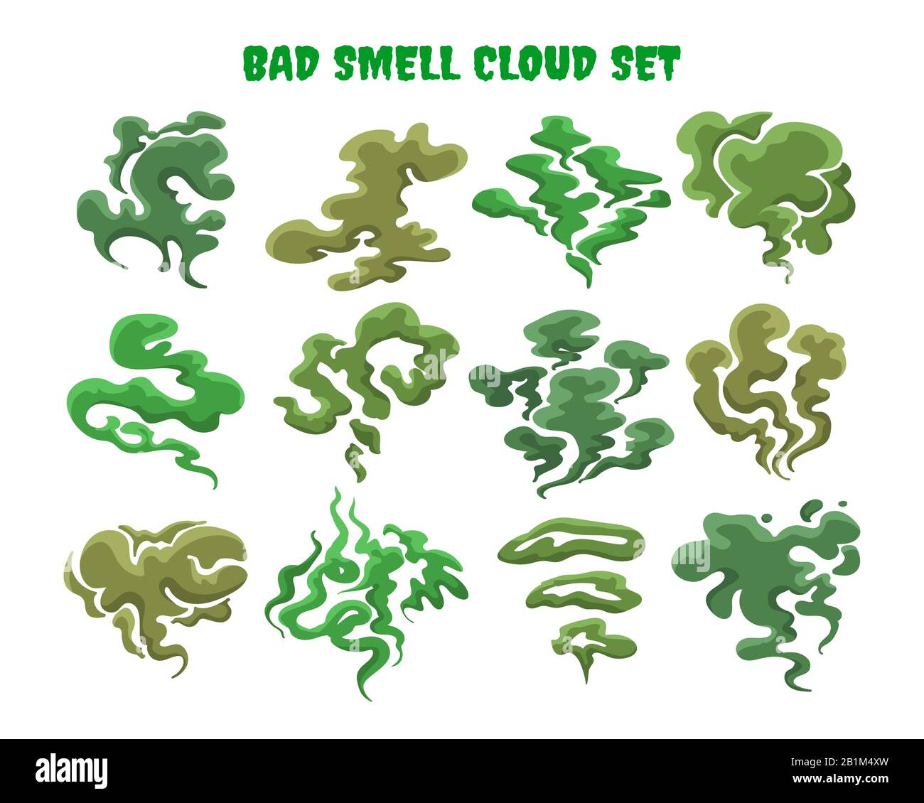 Cartoon green gas cloud Stock Vector Images - Alamy