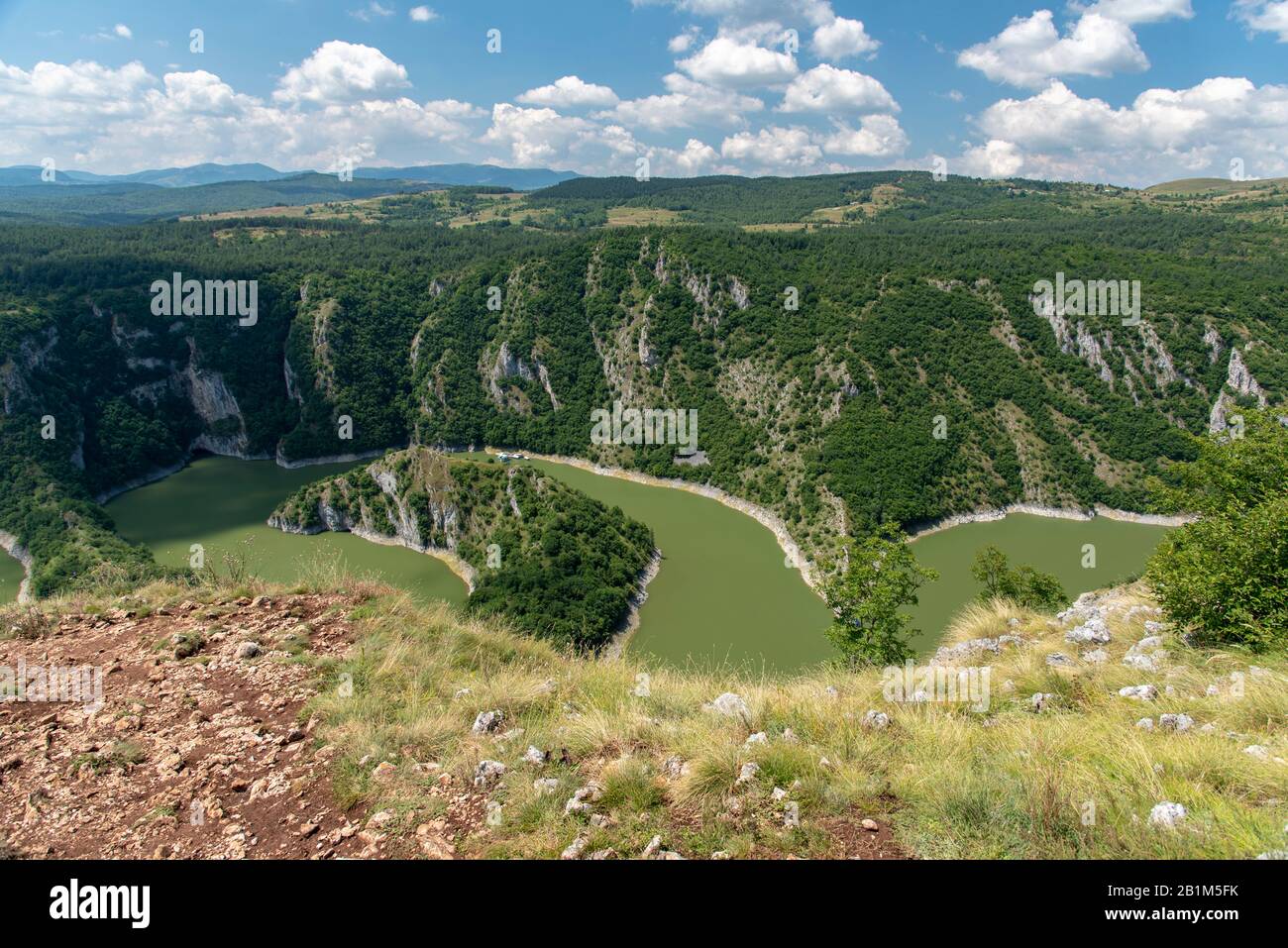 Canyon Of Uvac River With Meanders At Nature Reserve Uvac, Serbia Stock ...