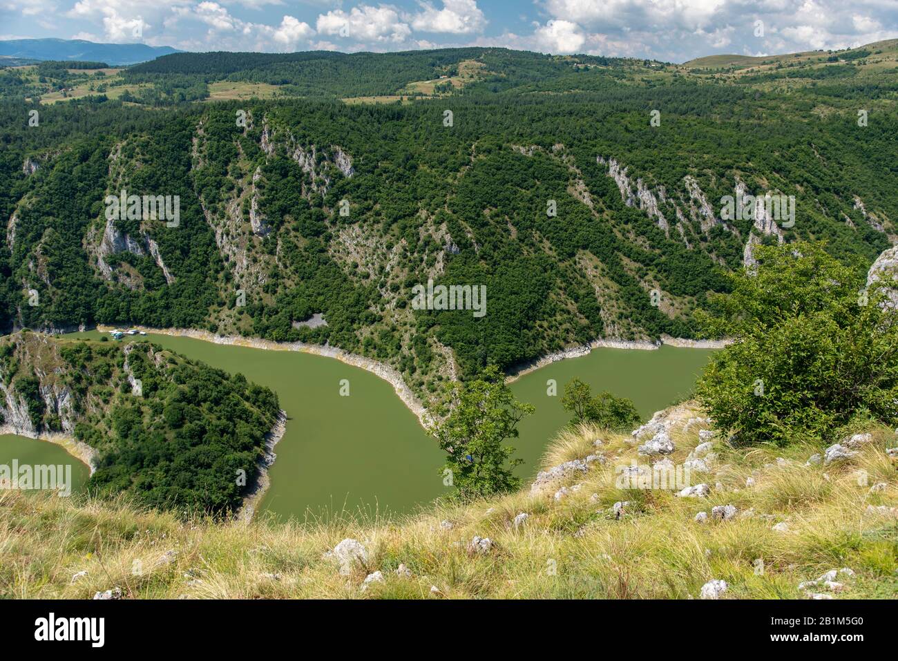 Canyon Of Uvac River With Meanders At Nature Reserve Uvac, Serbia Stock ...