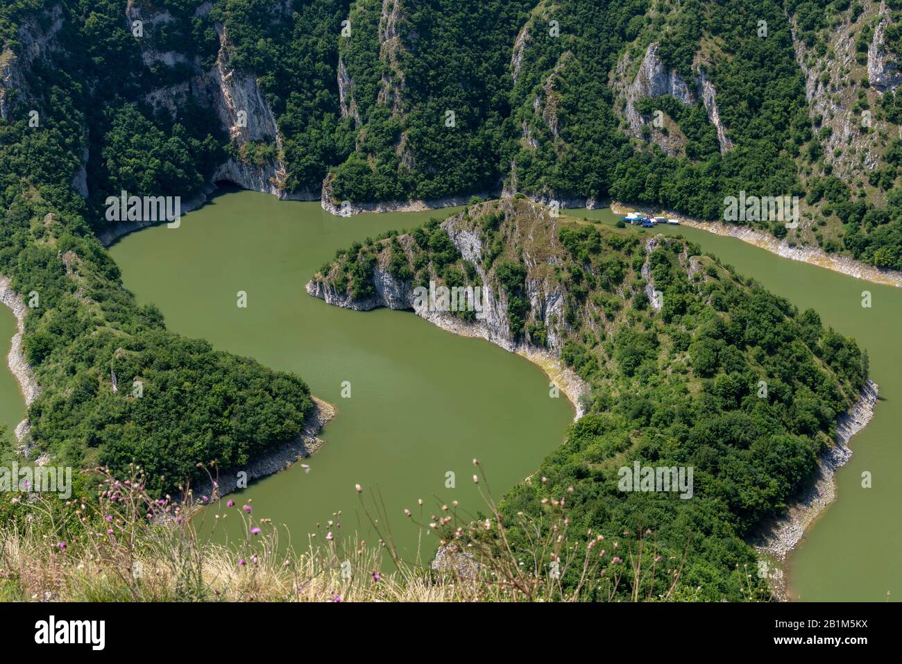 Canyon Of Uvac River With Meanders At Nature Reserve Uvac, Serbia Stock ...