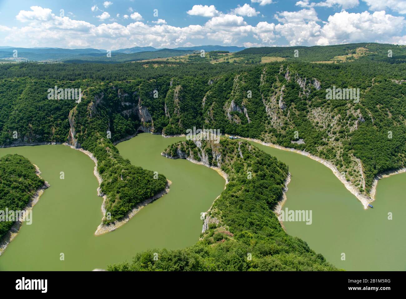 Canyon Of Uvac River With Meanders At Nature Reserve Uvac, Serbia Stock ...