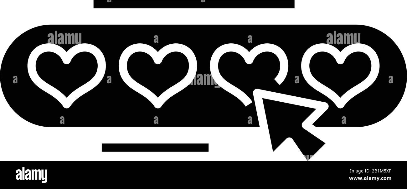 Choosing icons black icon, concept illustration, vector flat symbol ...