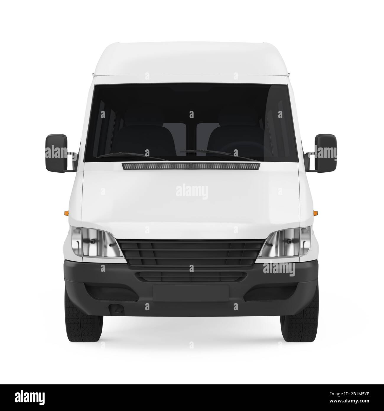 White Minibus Isolated Stock Photo - Alamy