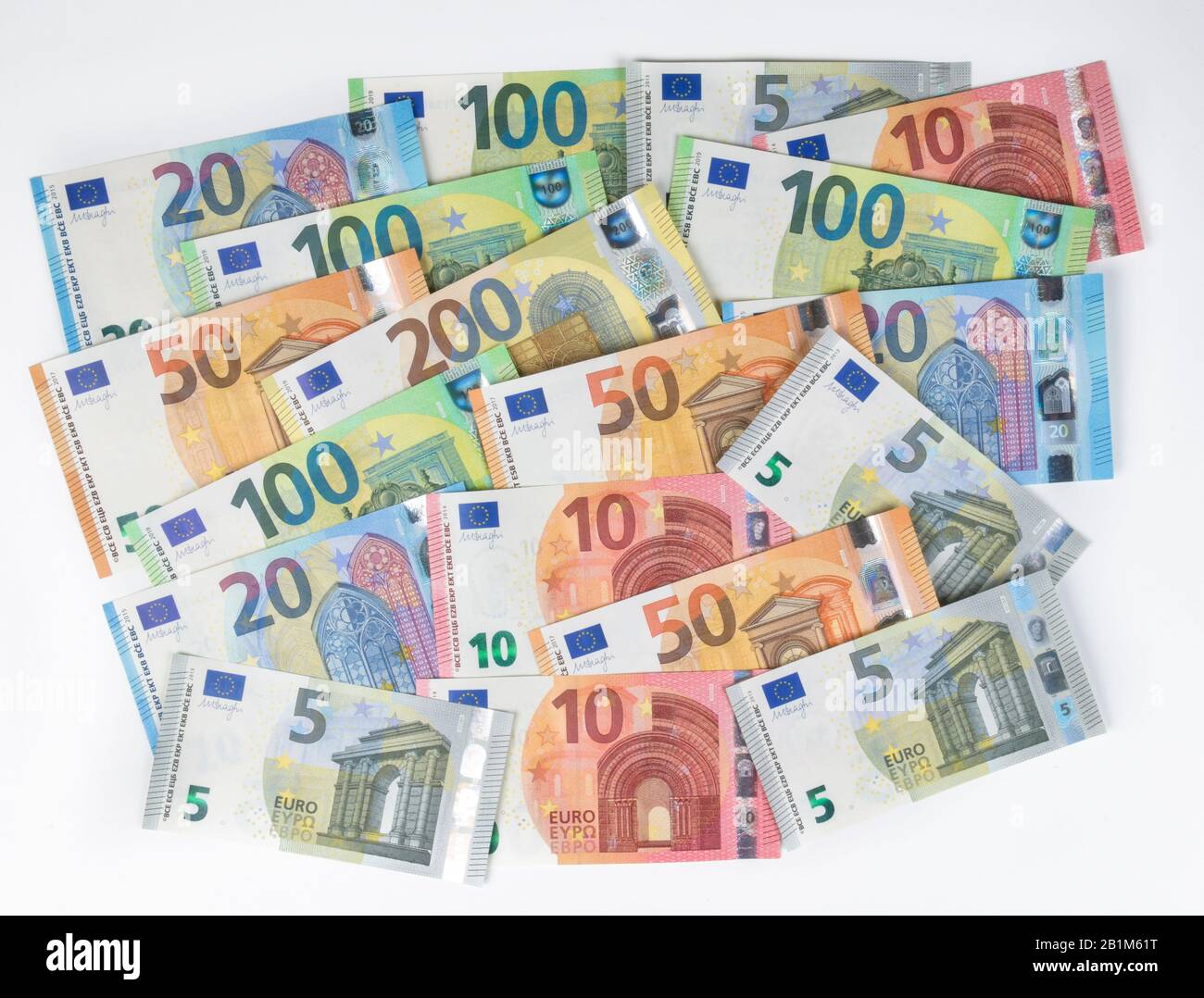 Verschiedene Euroscheine, Studioaufnahme Stock Photo - Alamy