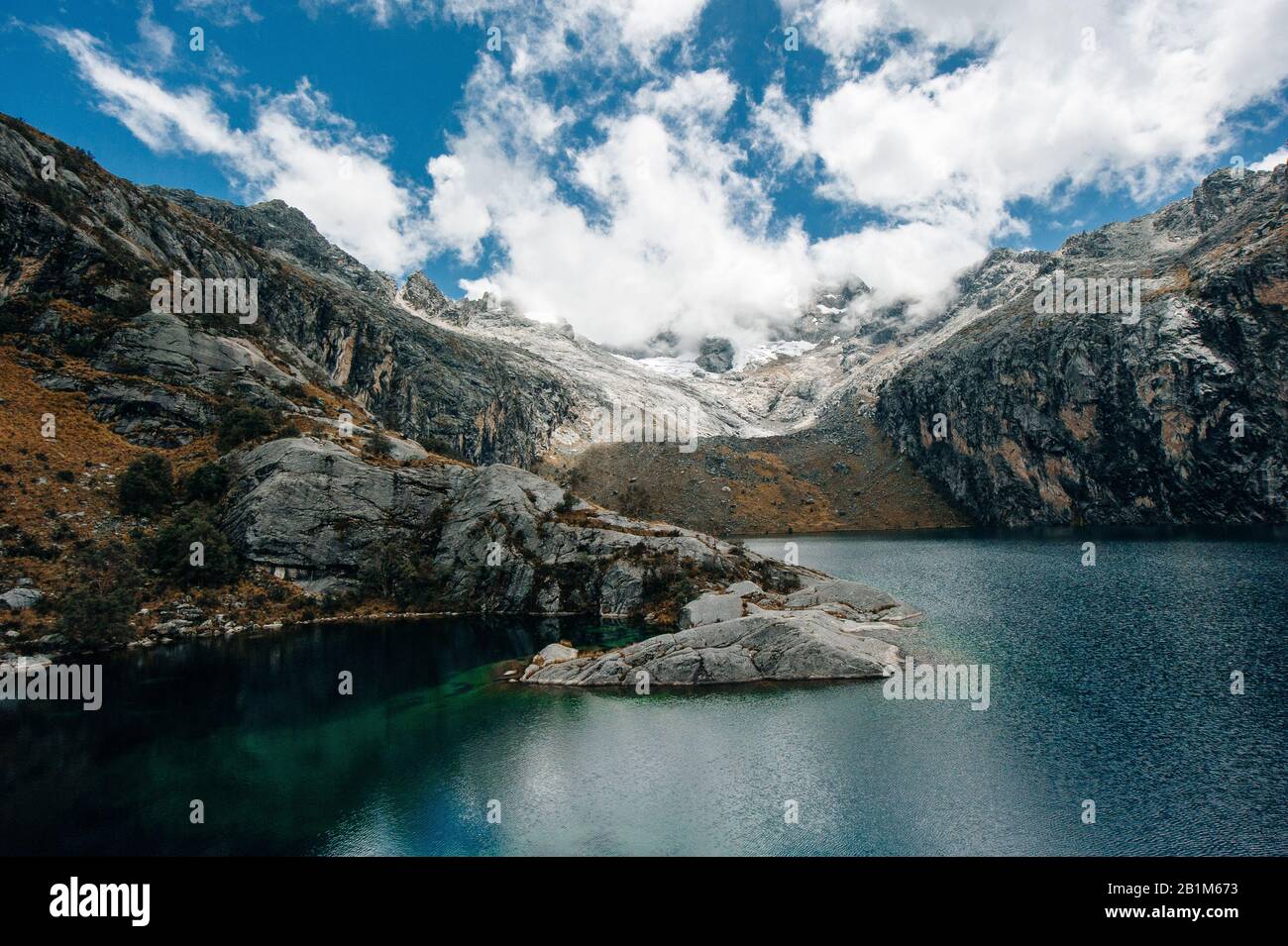 Nev Churup Summit and Laguna, Huascaran National Park in the Andes ...
