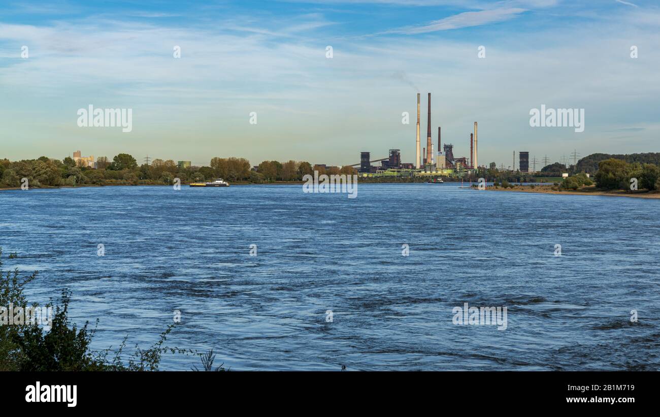 Duisburg, North Rhine-Westfalia, Germany - October 26, 2019: View from ...