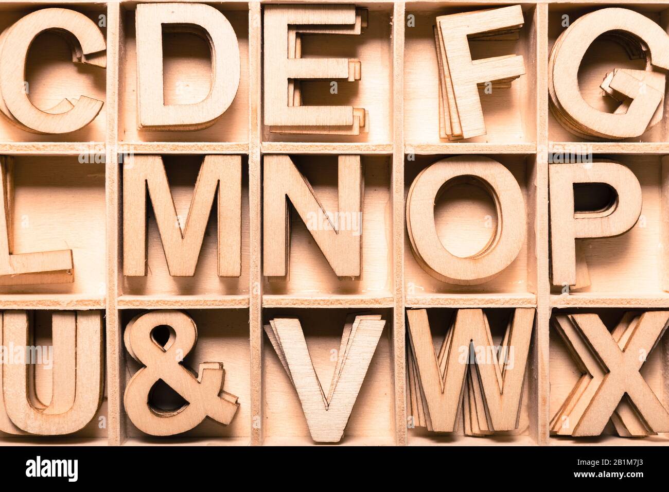 Alphabet letter collection, close up view Stock Photo - Alamy