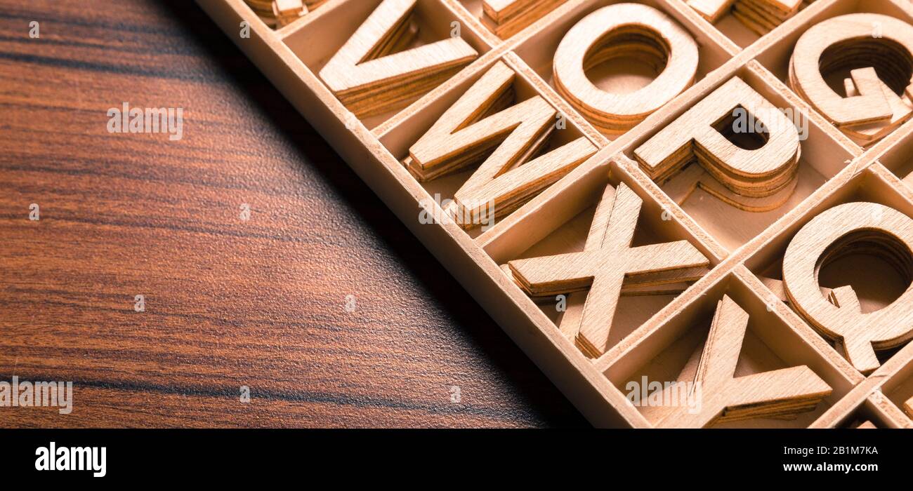 Alphabet letter collection, close up view Stock Photo - Alamy