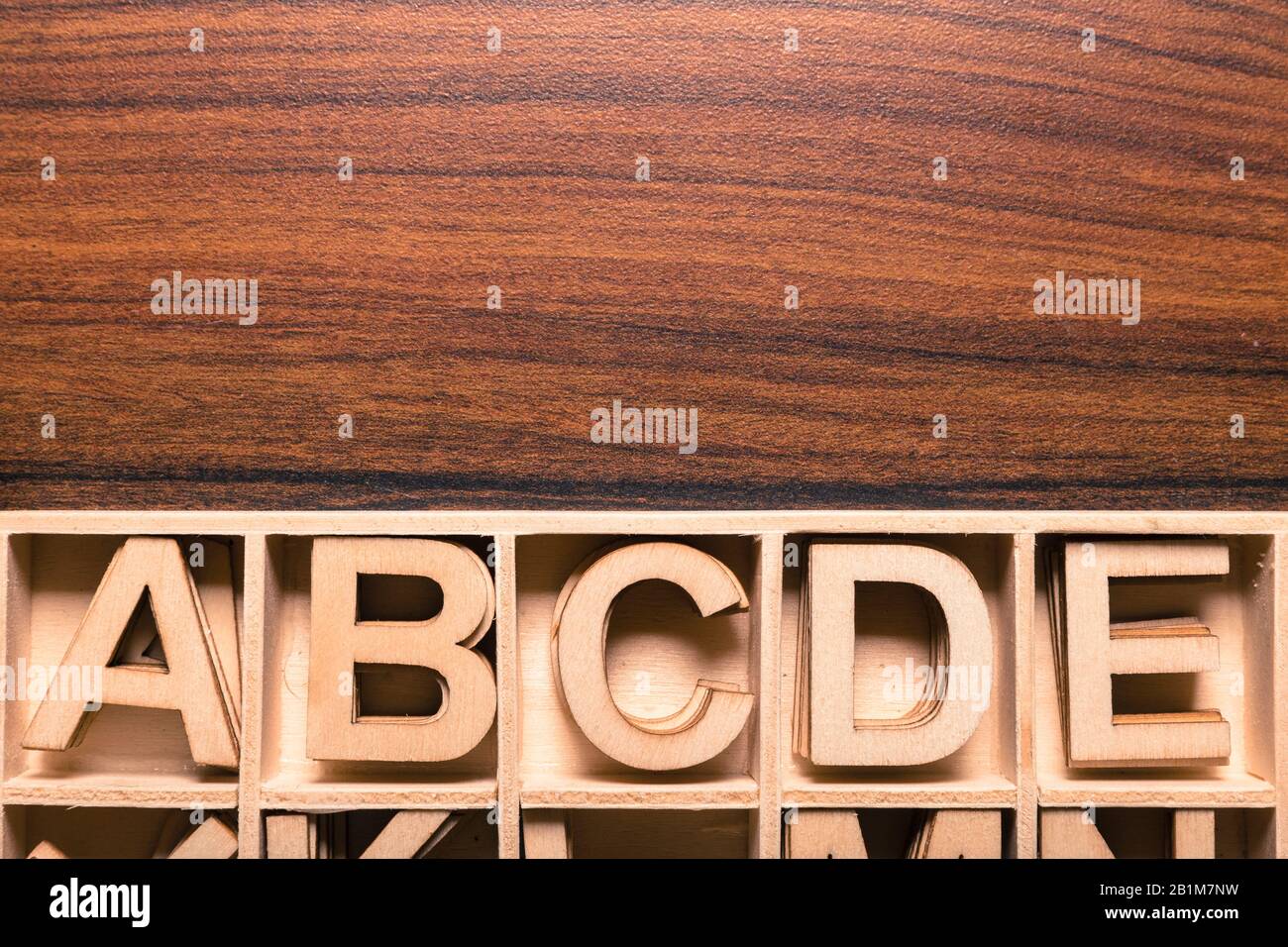 Alphabet letter collection, close up view Stock Photo - Alamy