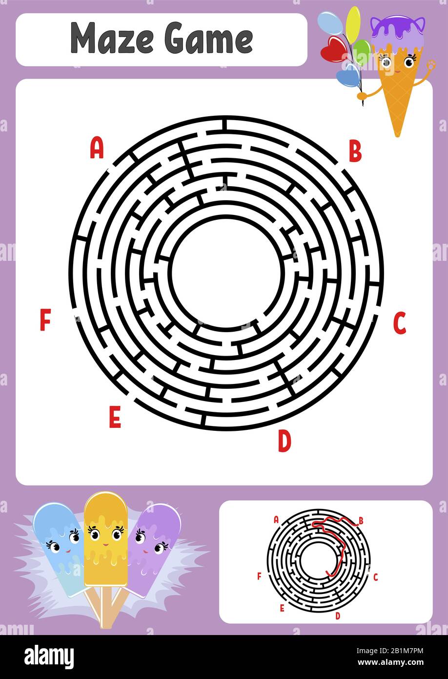 Ice cream maze hi-res stock photography and images - Alamy