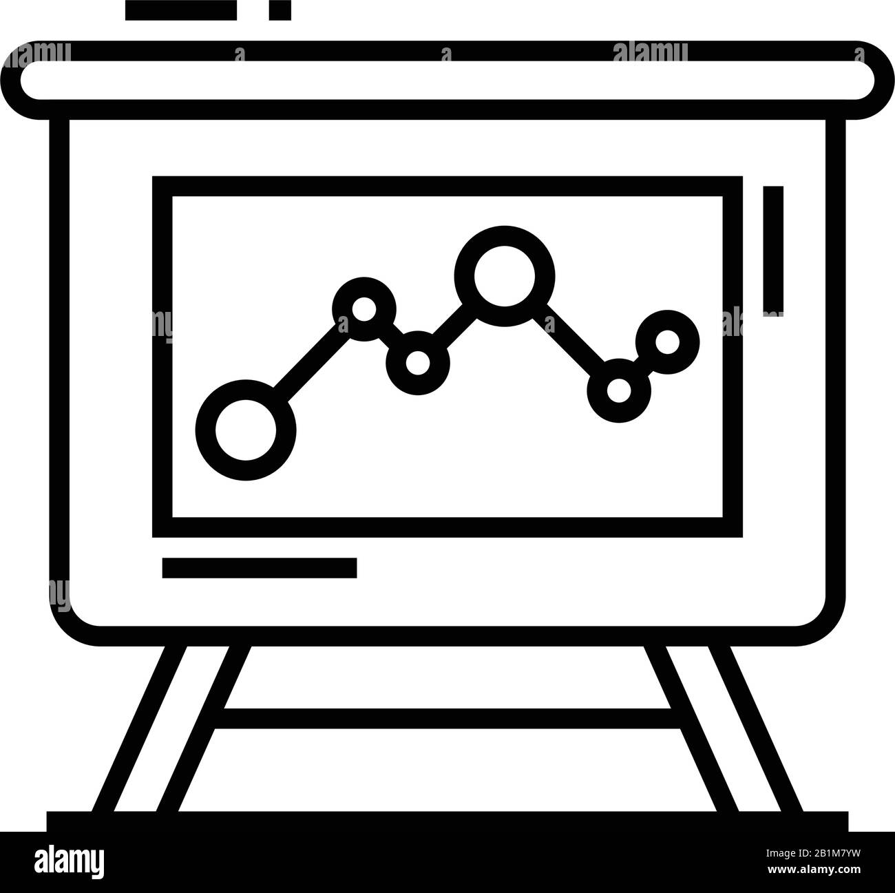Graphic changing line icon, concept sign, outline vector illustration ...