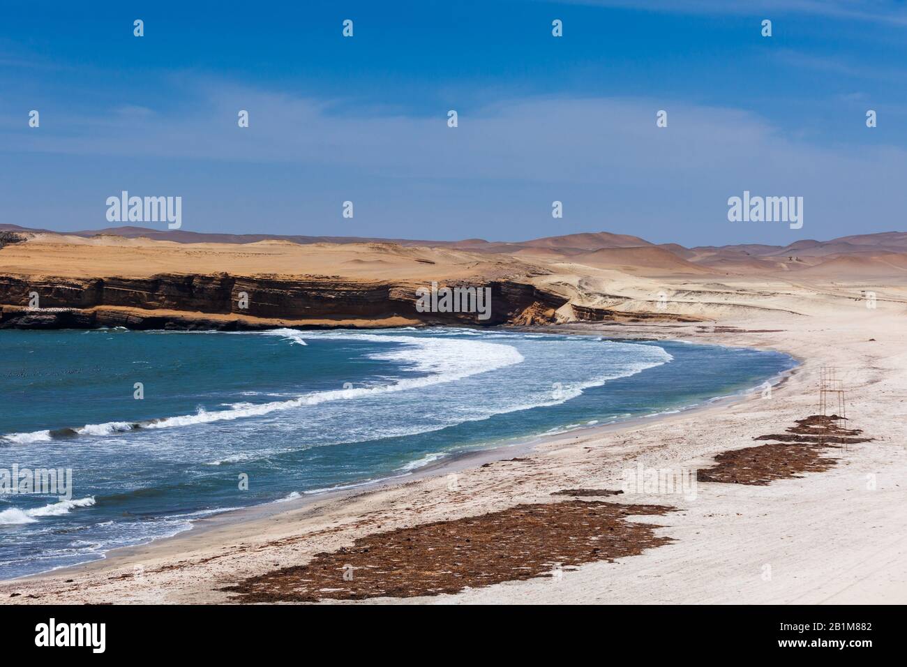 Shore bay Paracas, Peru, National Reserve, bay Stock Photo - Alamy