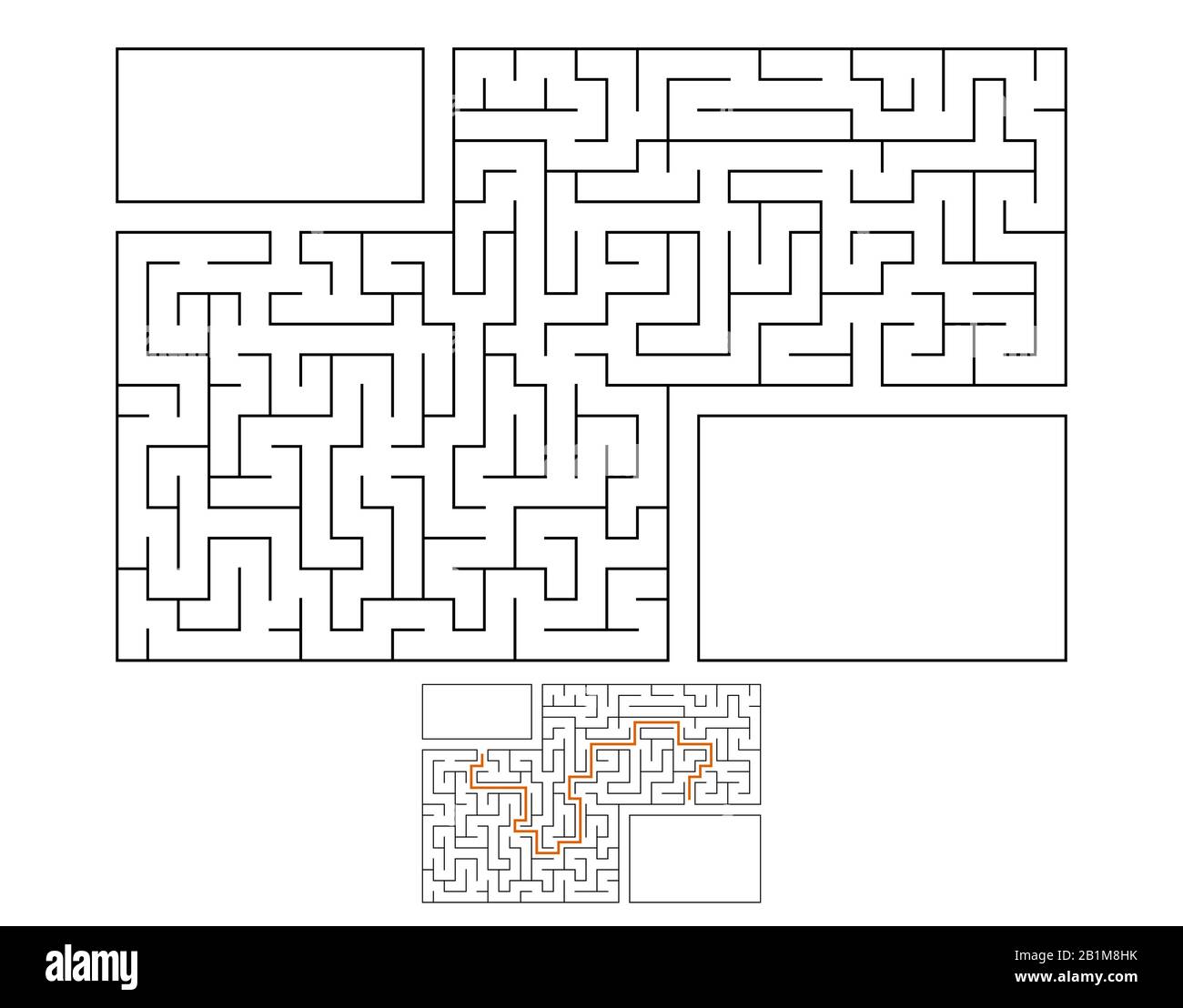 Abstract rectangular maze. Game for kids. Puzzle for children ...