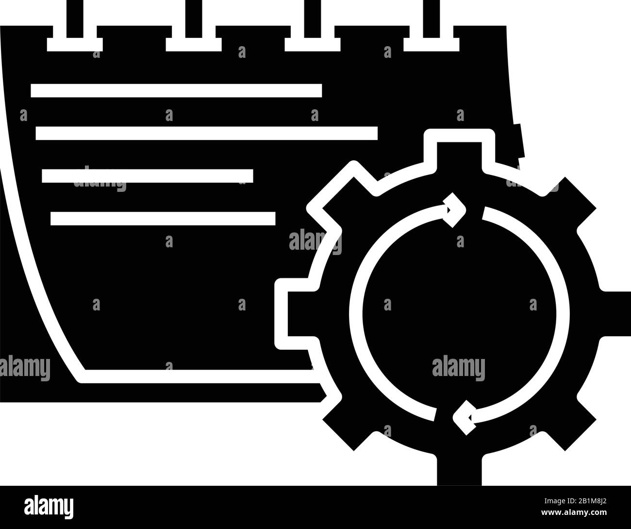 Changing plans black icon, concept illustration, vector flat symbol ...