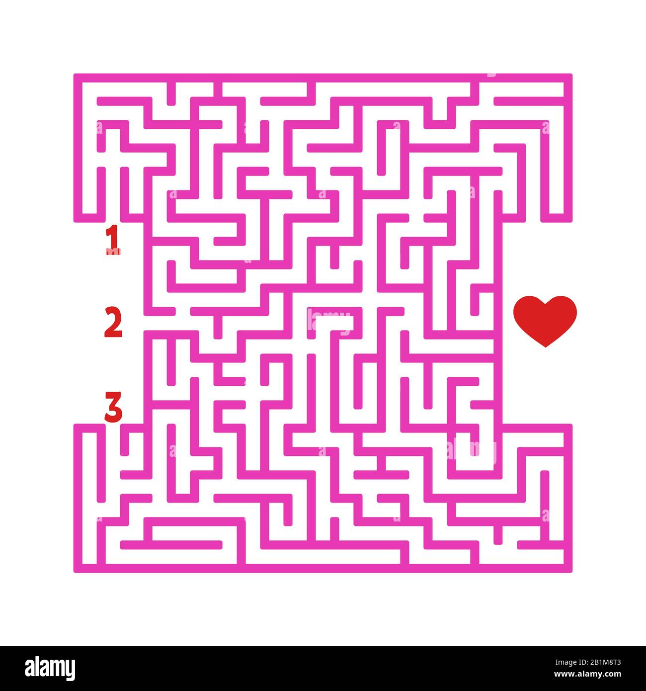 Color square maze. Game for kids. Puzzle for children. Find the right ...