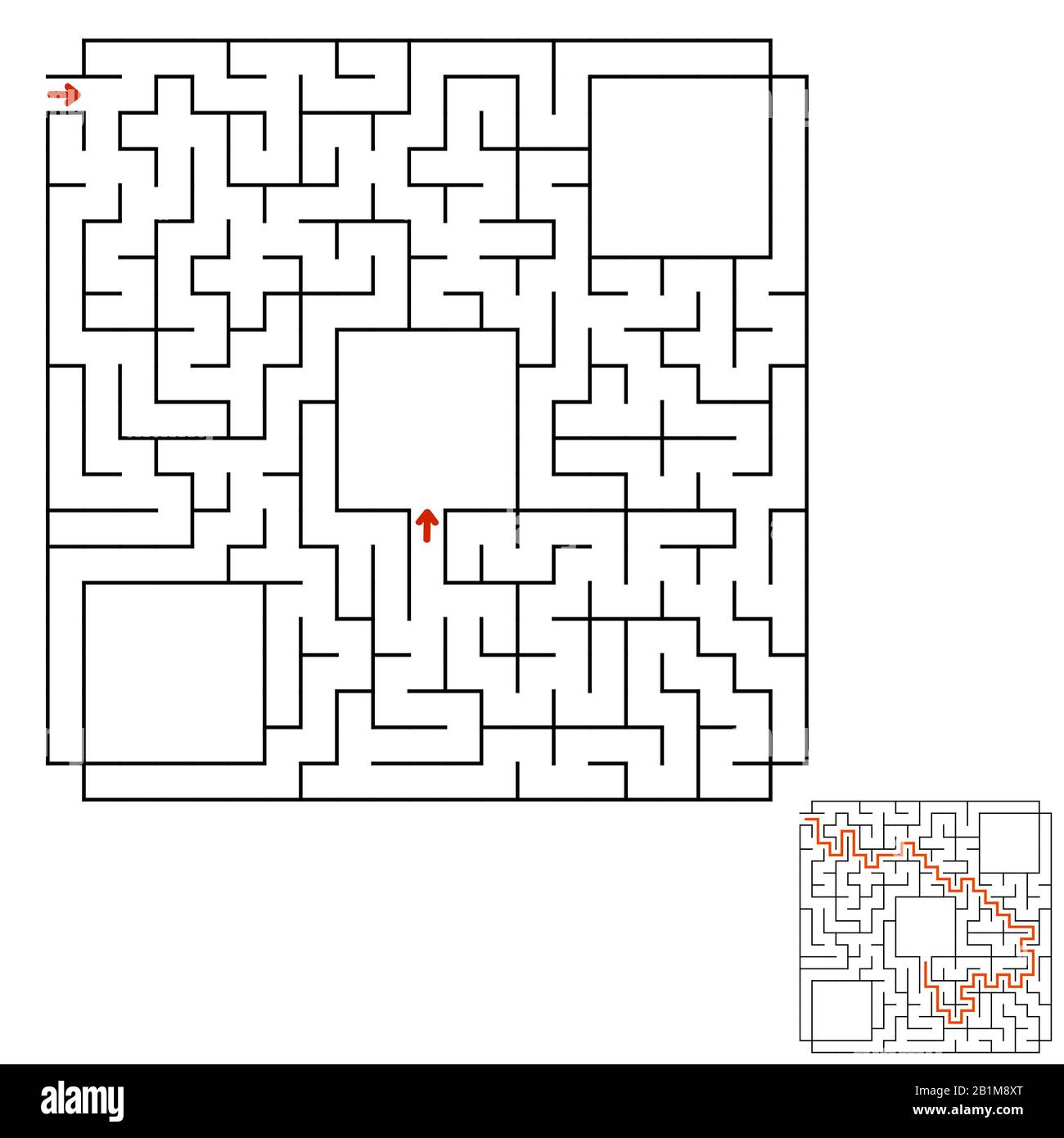 Abstract square maze. Game for kids. Puzzle for children. Labyrinth ...