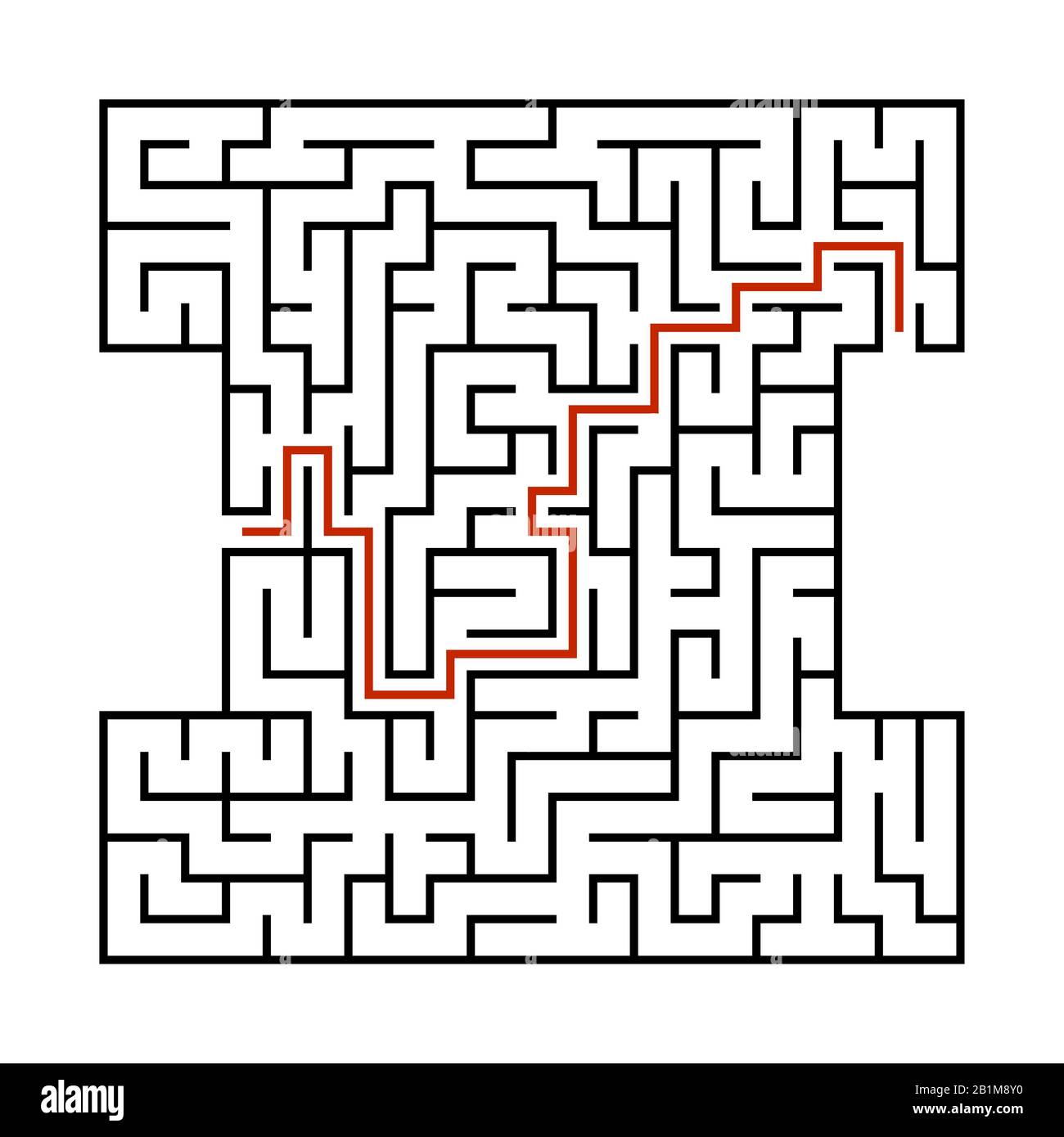 Abstract square maze. Game for kids. Puzzle for children. Labyrinth ...