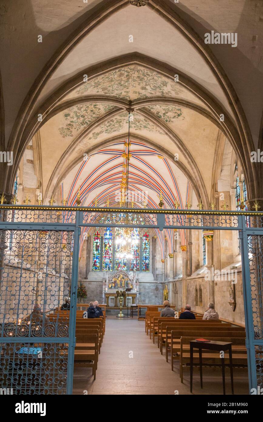Chapel architecture inside religious cathedral hi-res stock photography ...