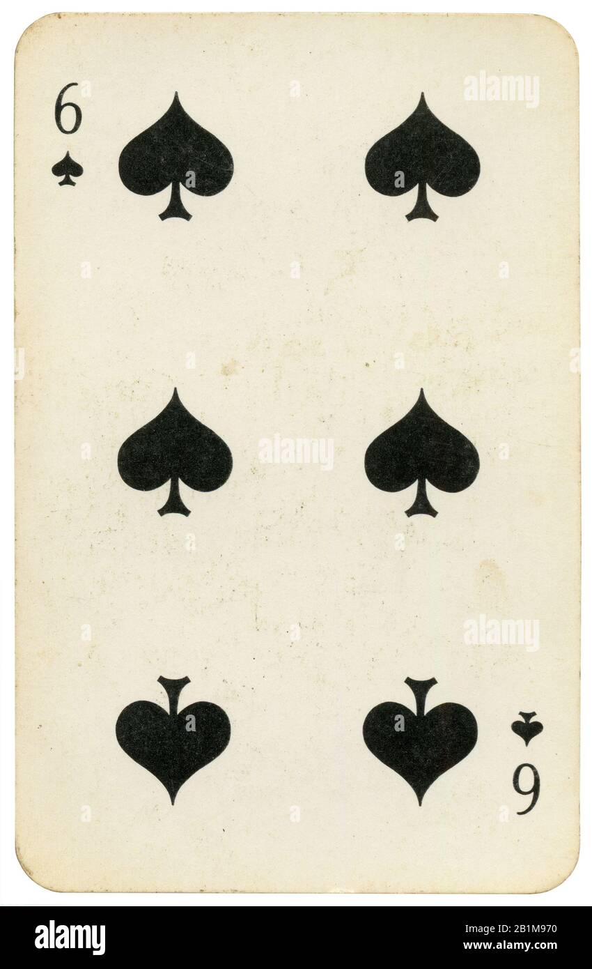 6 of spades playing card hi-res stock photography and images - Alamy