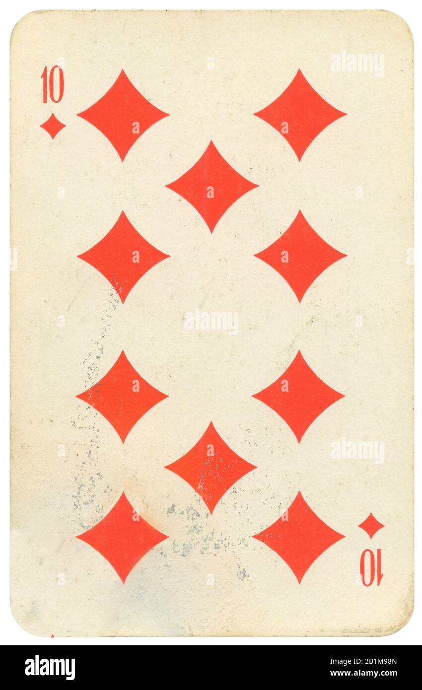 Vintage diamond playing card paper Cut Out Stock Images & Pictures - Alamy