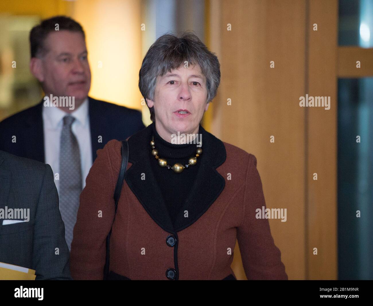 Edinburgh, UK. 26th Feb, 2020. Pictured: Liz Smith MSP - Chief Whip of ...