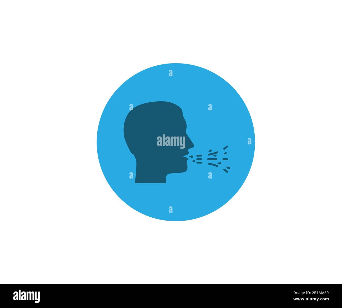 Common cold, cough, flu icon. Vector illustration, flat design Stock ...