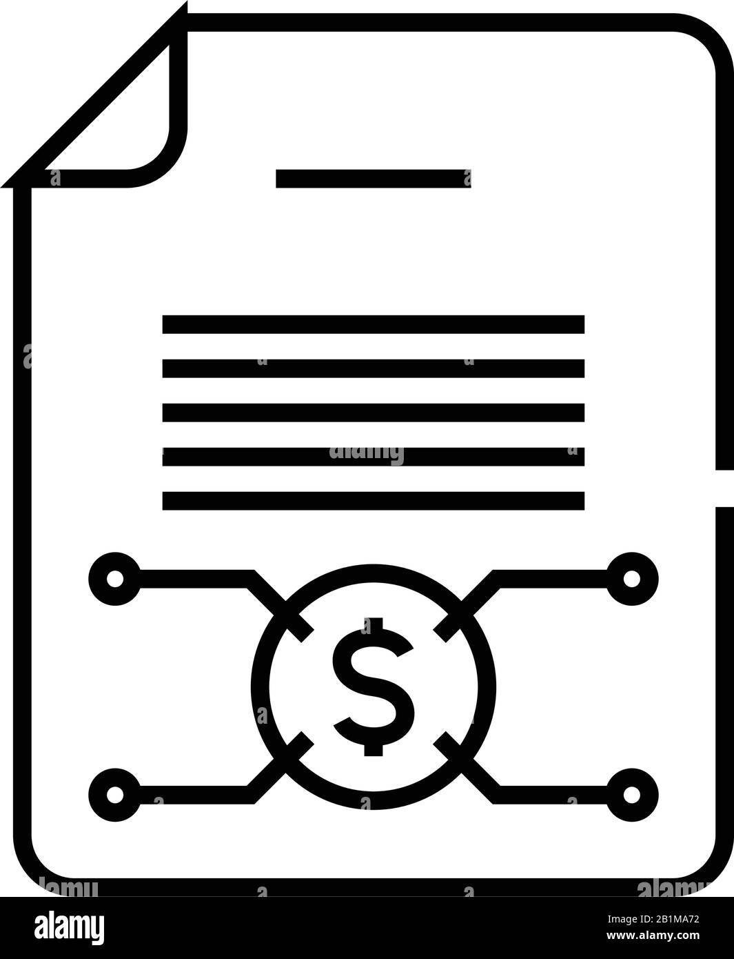 Income report line icon, concept sign, outline vector illustration ...