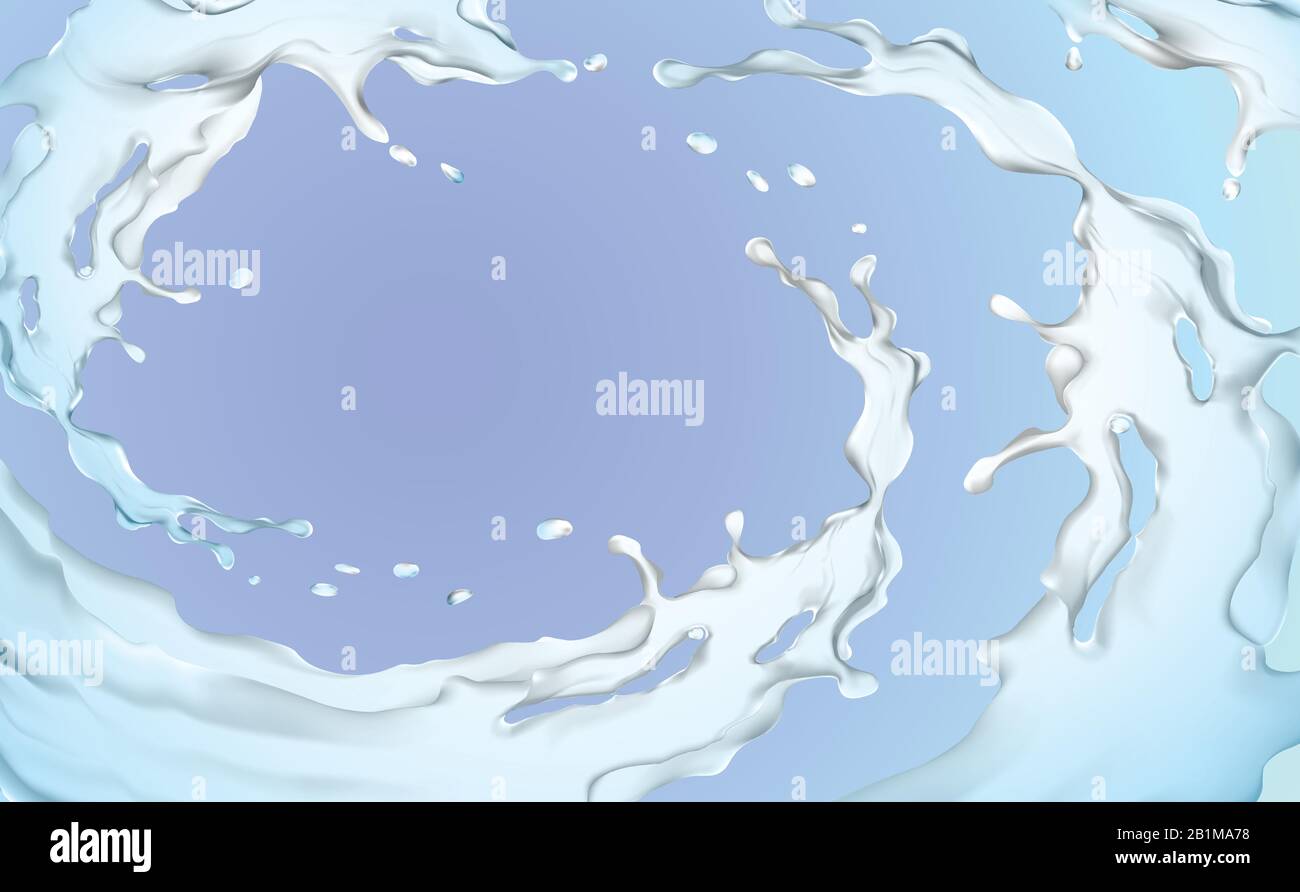 Illustration of a background with water splashes. The circulation of ...