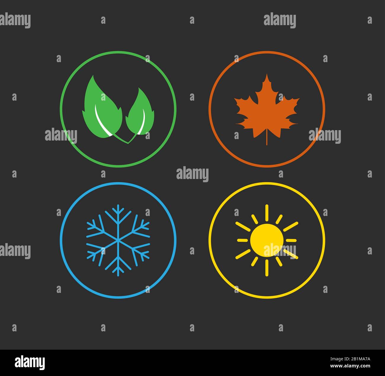 Four season icon. Vector illustration, flat design Stock Vector Image ...