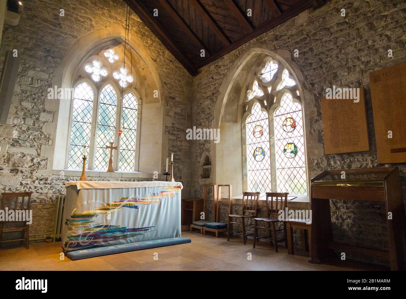 All Hallows Chapel inside Bosham Holy Trinity church interior with ...