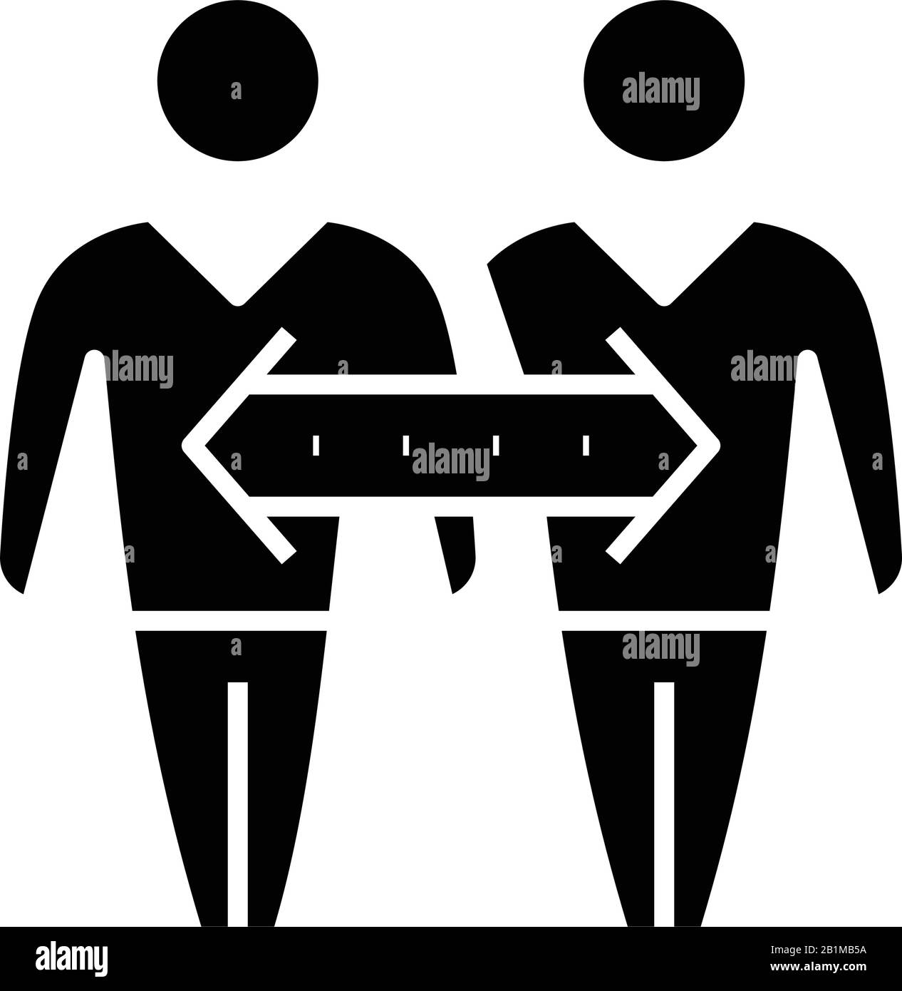 Business communication black icon, concept illustration, vector flat ...