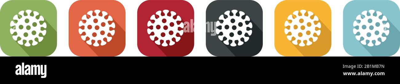 Coloured icons of infectious viruses Stock Vector Image & Art - Alamy