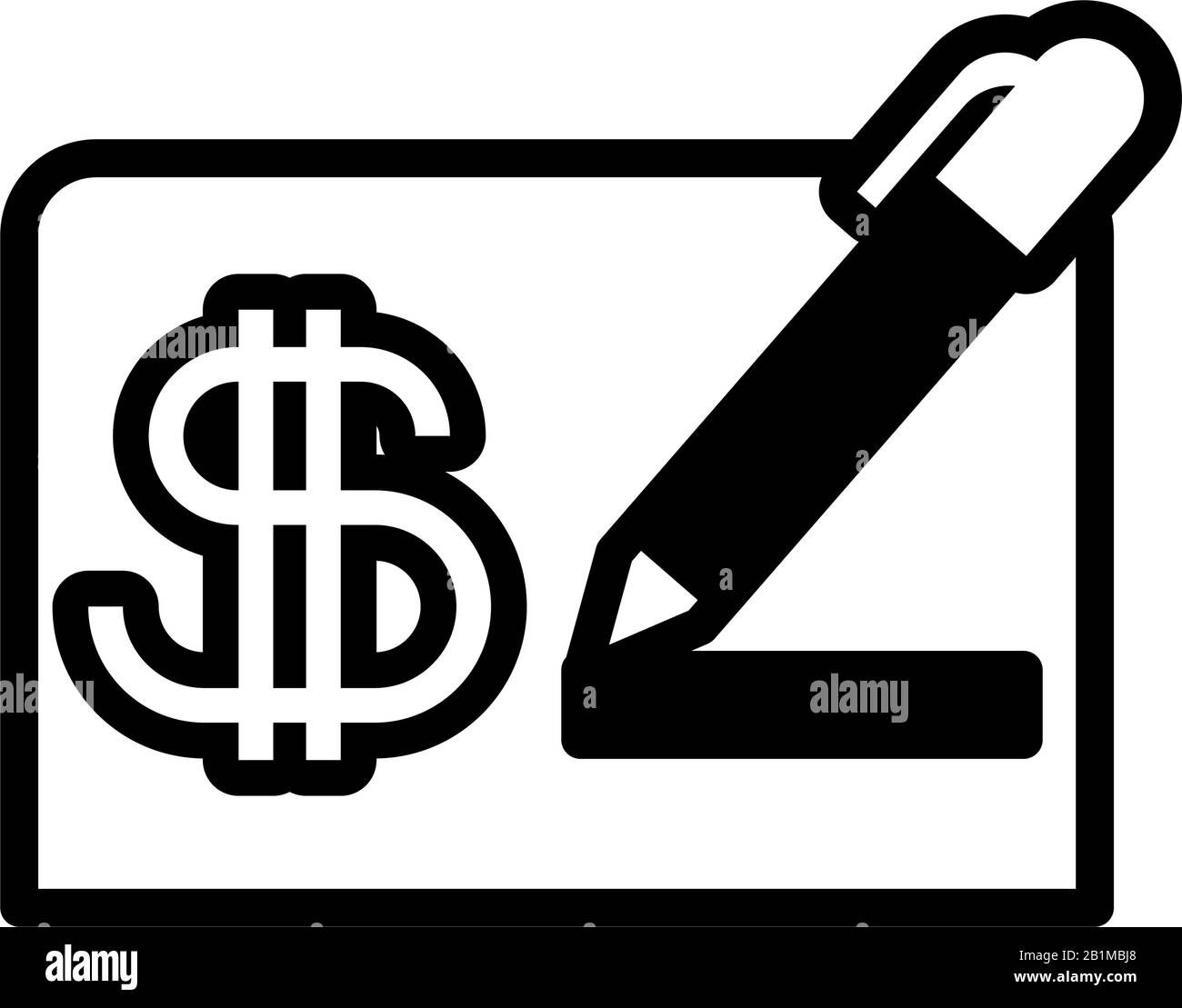 sheet of paper with symbol dollar on white background vector ...