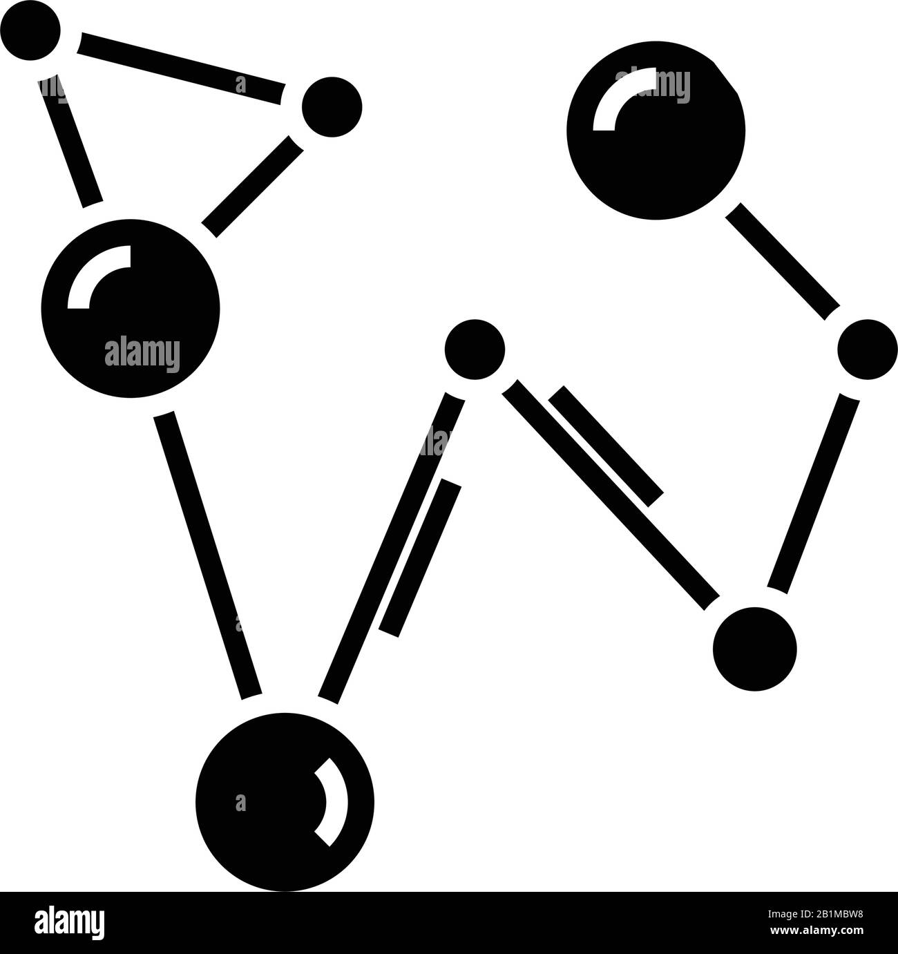 Chemical black icon, concept illustration, vector flat symbol, glyph ...