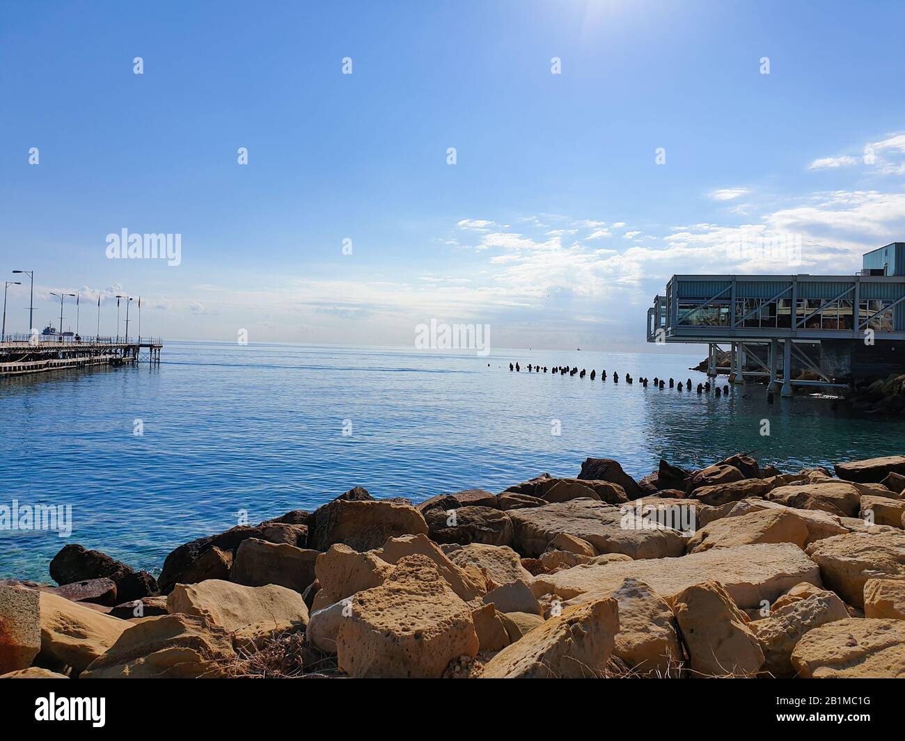 Old port and beautiful Mediterranean seafroy in the resort city of ...