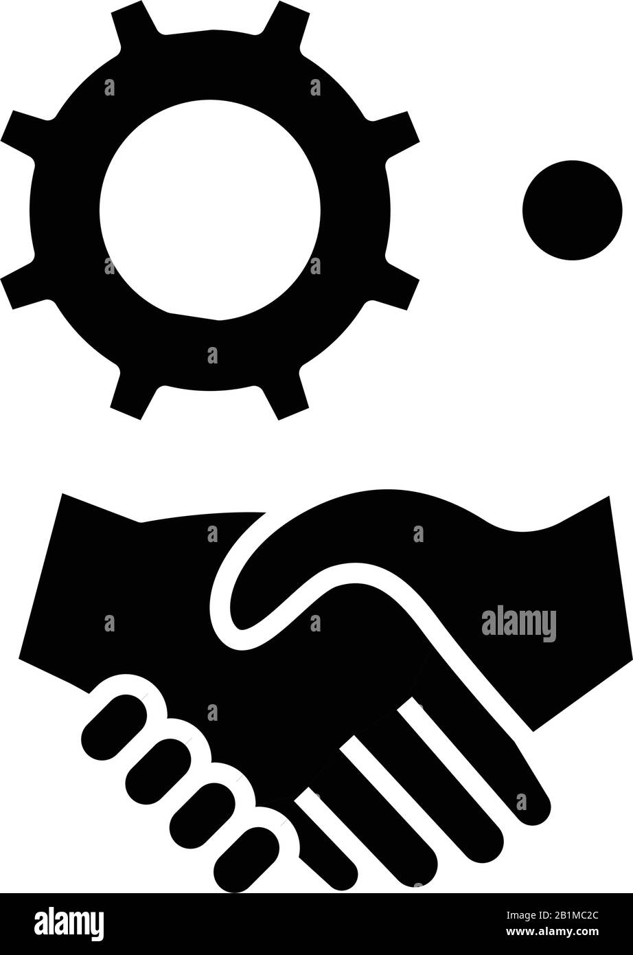 Business agreements black icon, concept illustration, vector flat ...
